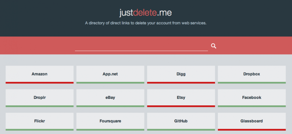 Supprimer facilement un compte grâce à Just Delete Me